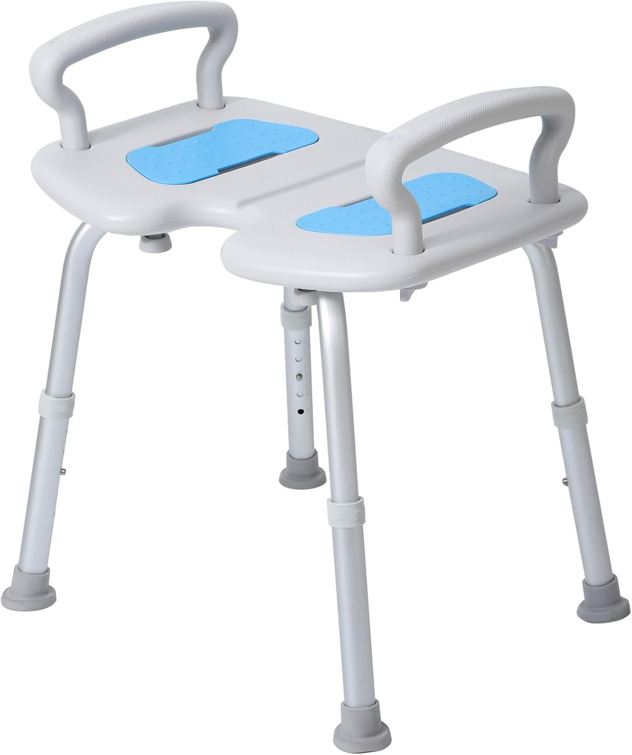 Extra Wide 23-Inch Adjustable Shower Stool with Arms - Heavy Duty ...
