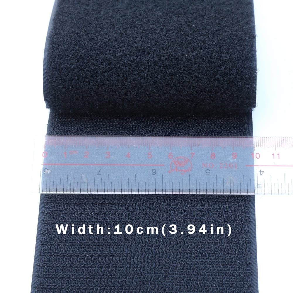 Extra Wide Black Sticky Back Velcro Tape - 100mm Industrial Strength ...