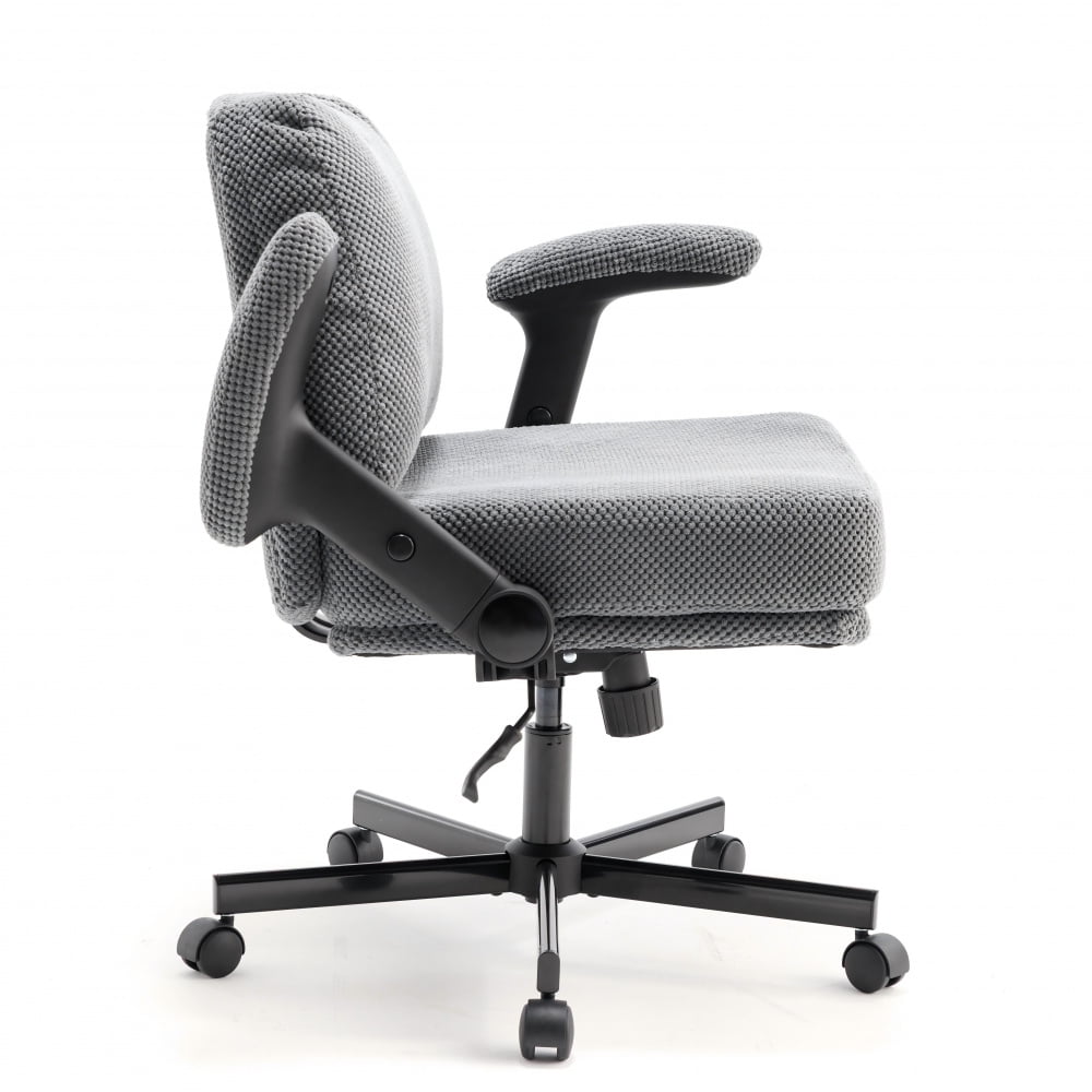 Extra-Wide Cross-Legged Swivel Chair - 24" Seat + 4.33" Thick High ...