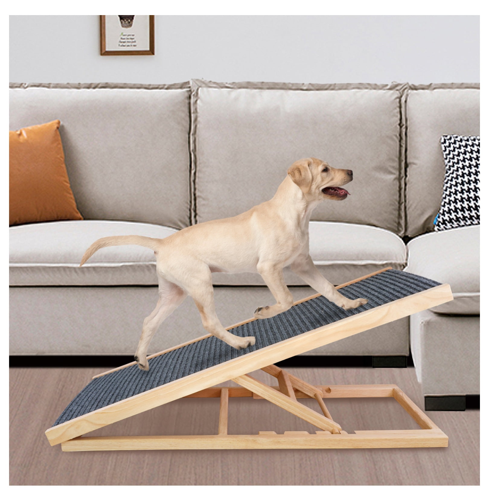 Extra Wide Dog Ramp for Couch and Car, 16" Wide Pet Ramp with Non-Slip ...