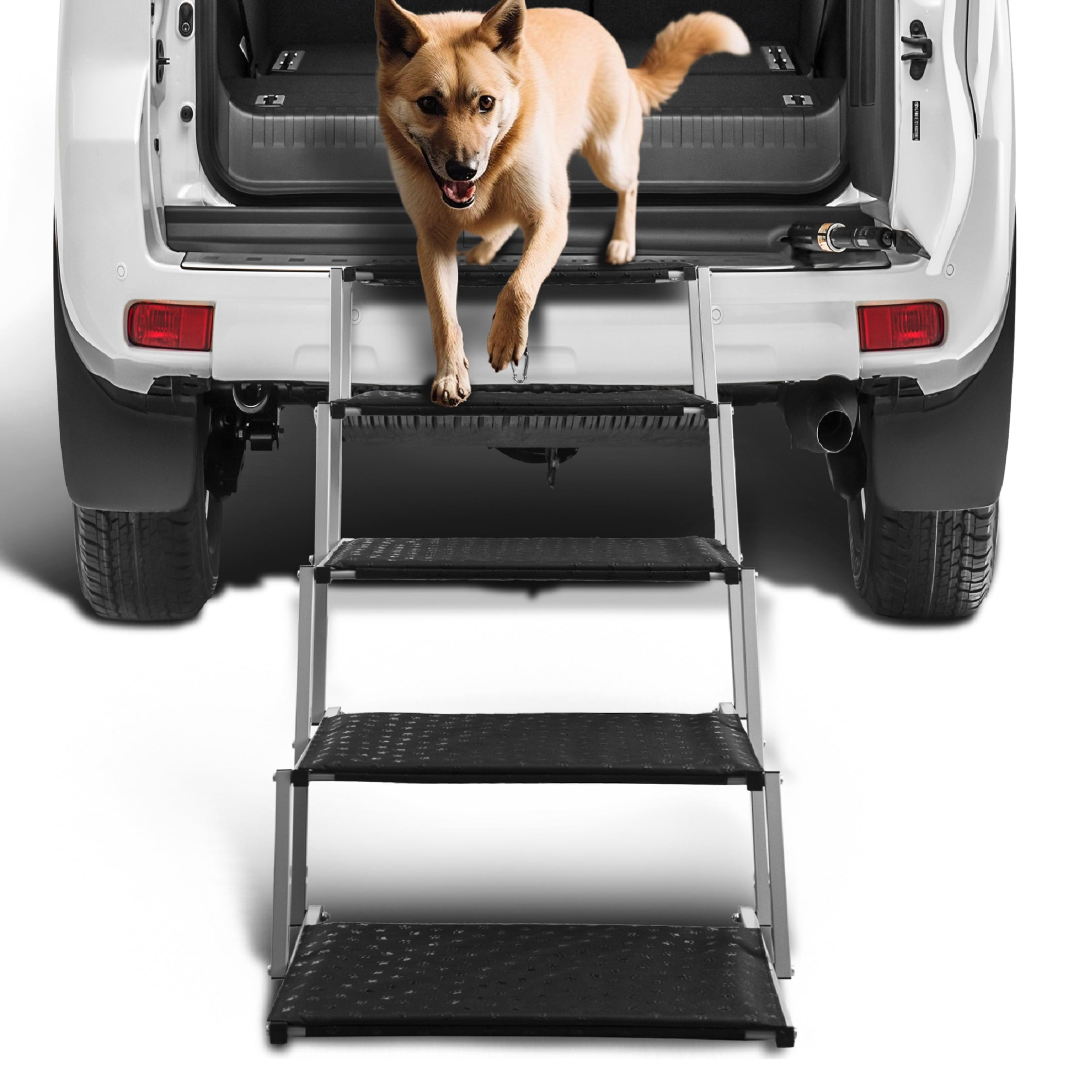 Extra Wide Dog Stairs for Car - Foldable Dog Ramps for Large Dogs with ...