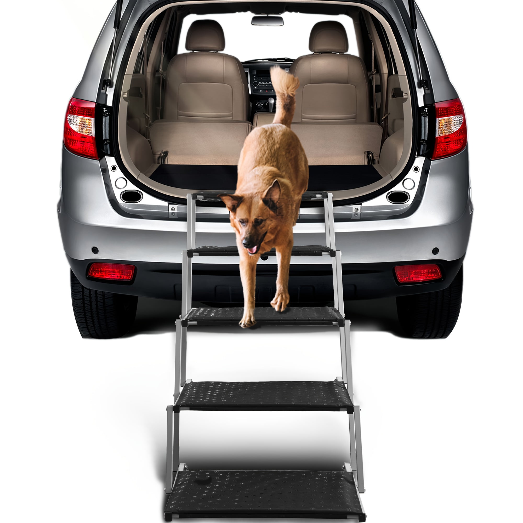 Extra Wide Dog Stairs For Large Dogs, Dog Ramps For Cars, Portable ...