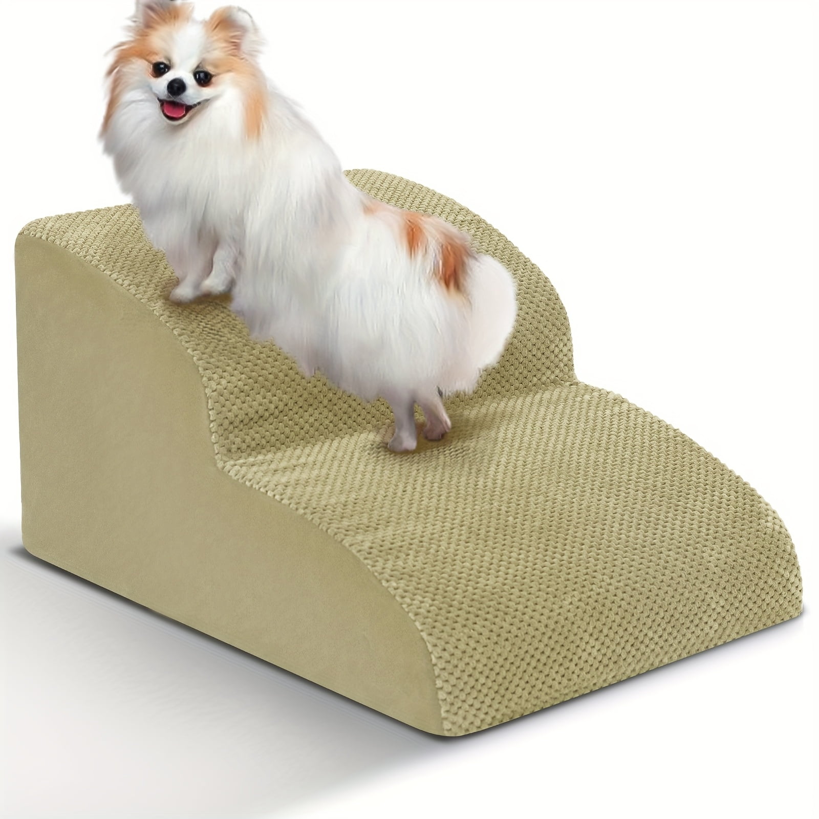 Extra Wide Dog Stairs for Small Dogs High Density Foam Pet Steps with ...