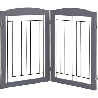 STAROUS 120" Extra Wide 28" Tall Foldable Dog Gates, Wooden ...