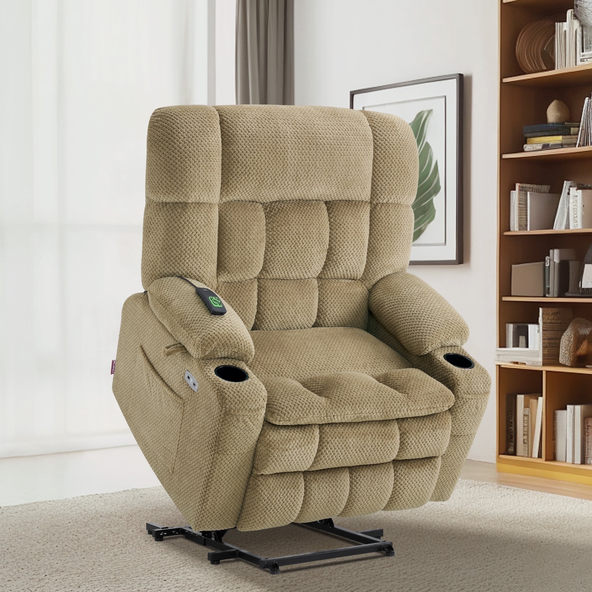 Oversized 27.2" Seat Width Dual Motor Power Recliner Lift Chair with ...