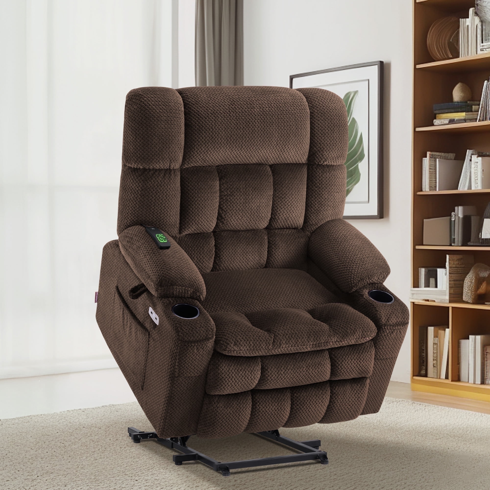 Oversized 27.2" Seat Width Dual Motor Power Recliner Lift Chair with ...