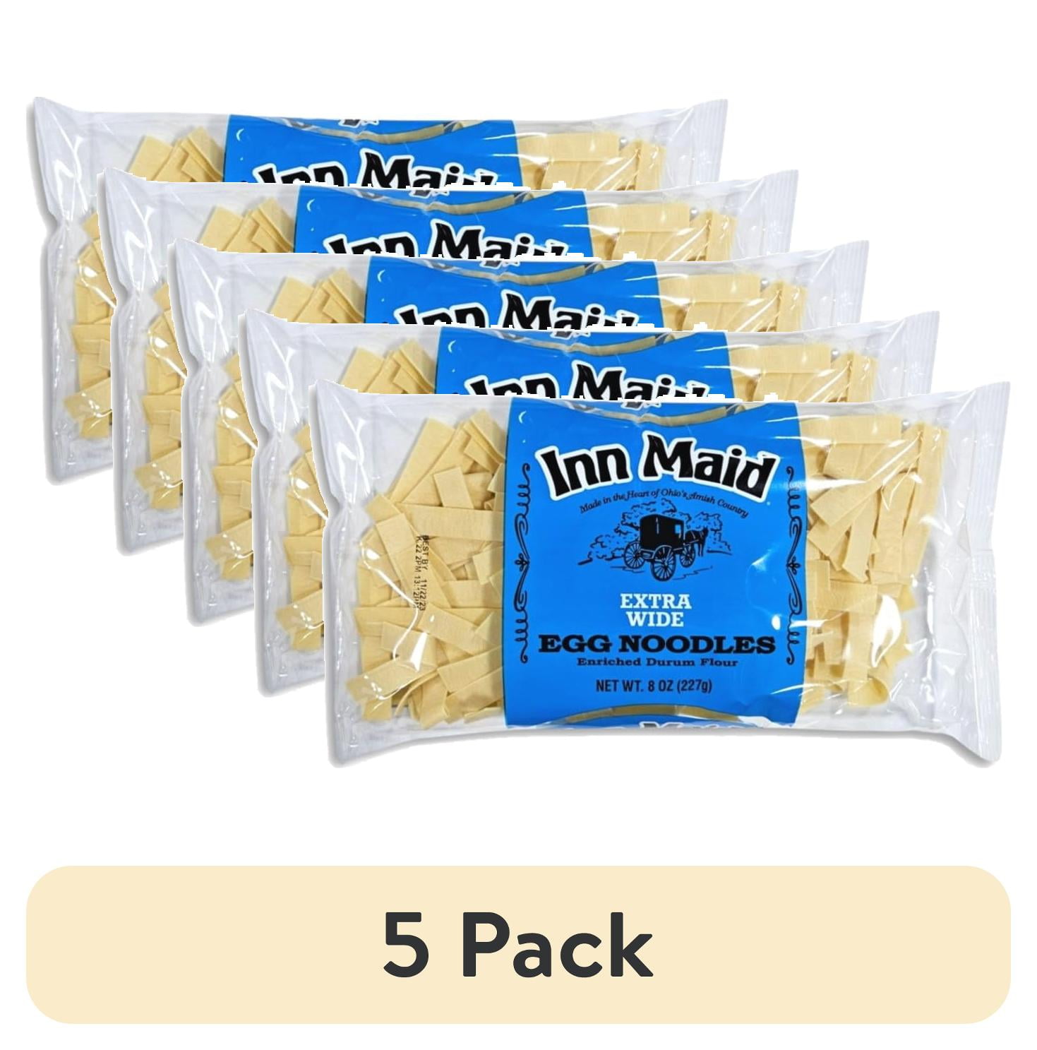 (5 pack) Extra Wide Egg Noodles Value Pack | 8 Ounce Bag | Pack of 6 ...