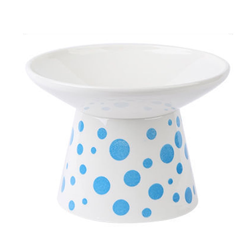 Extra Wide Elevated Cat Bowls - Ceramic Cat Food Bowl Raised Cat Food ...