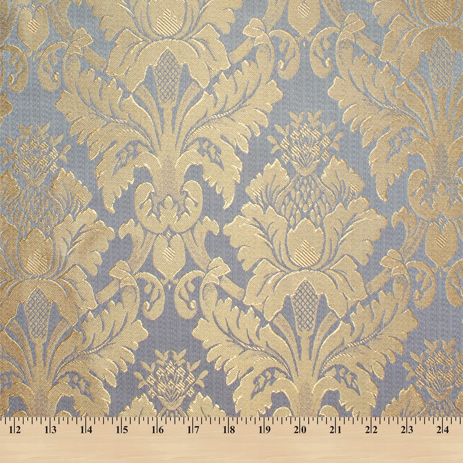 Extra Wide Floral Damask Upholstery Jacquard 100% Polyester 118" Fabric ...
