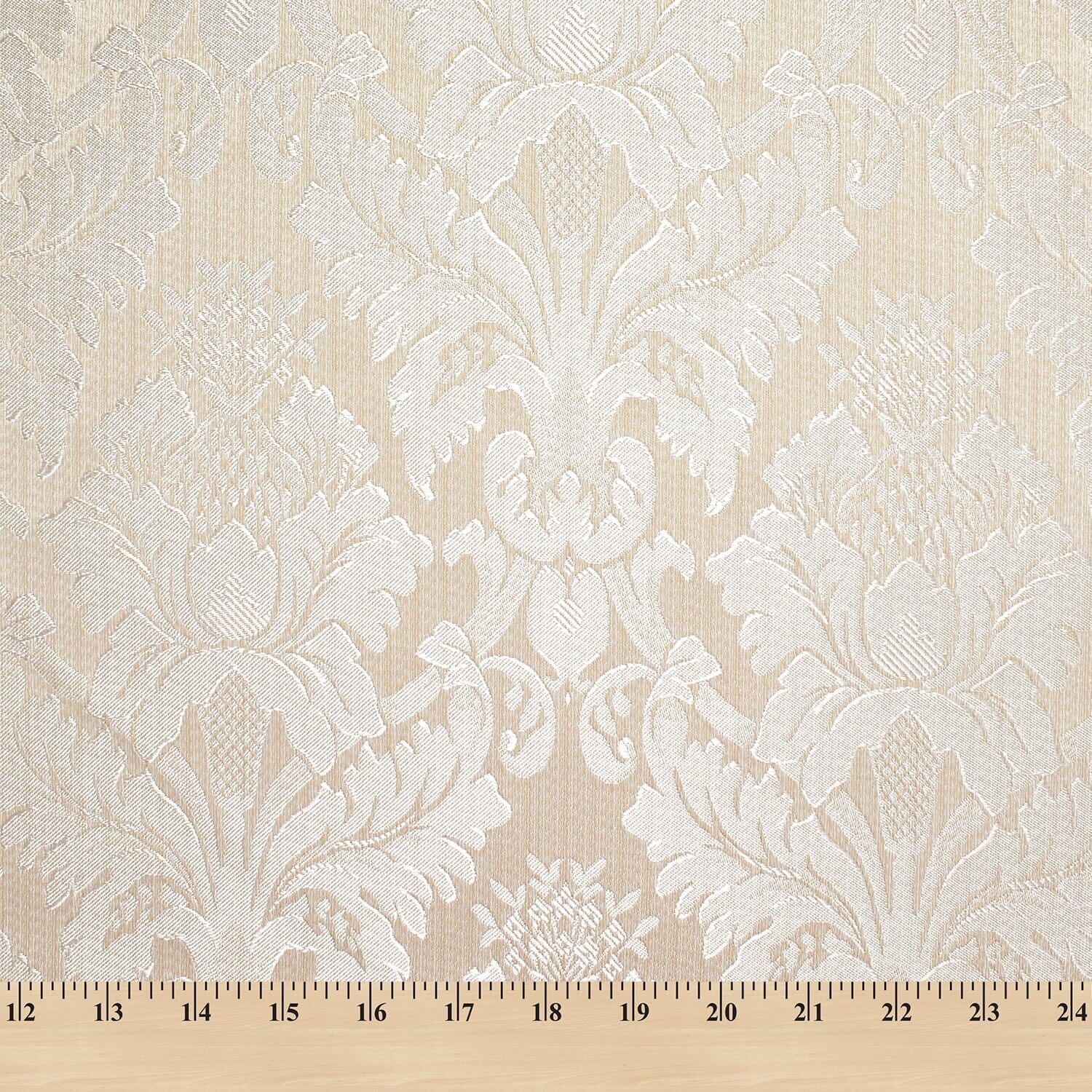 Extra Wide Floral Damask Upholstery Jacquard 100% Polyester 118" Fabric ...
