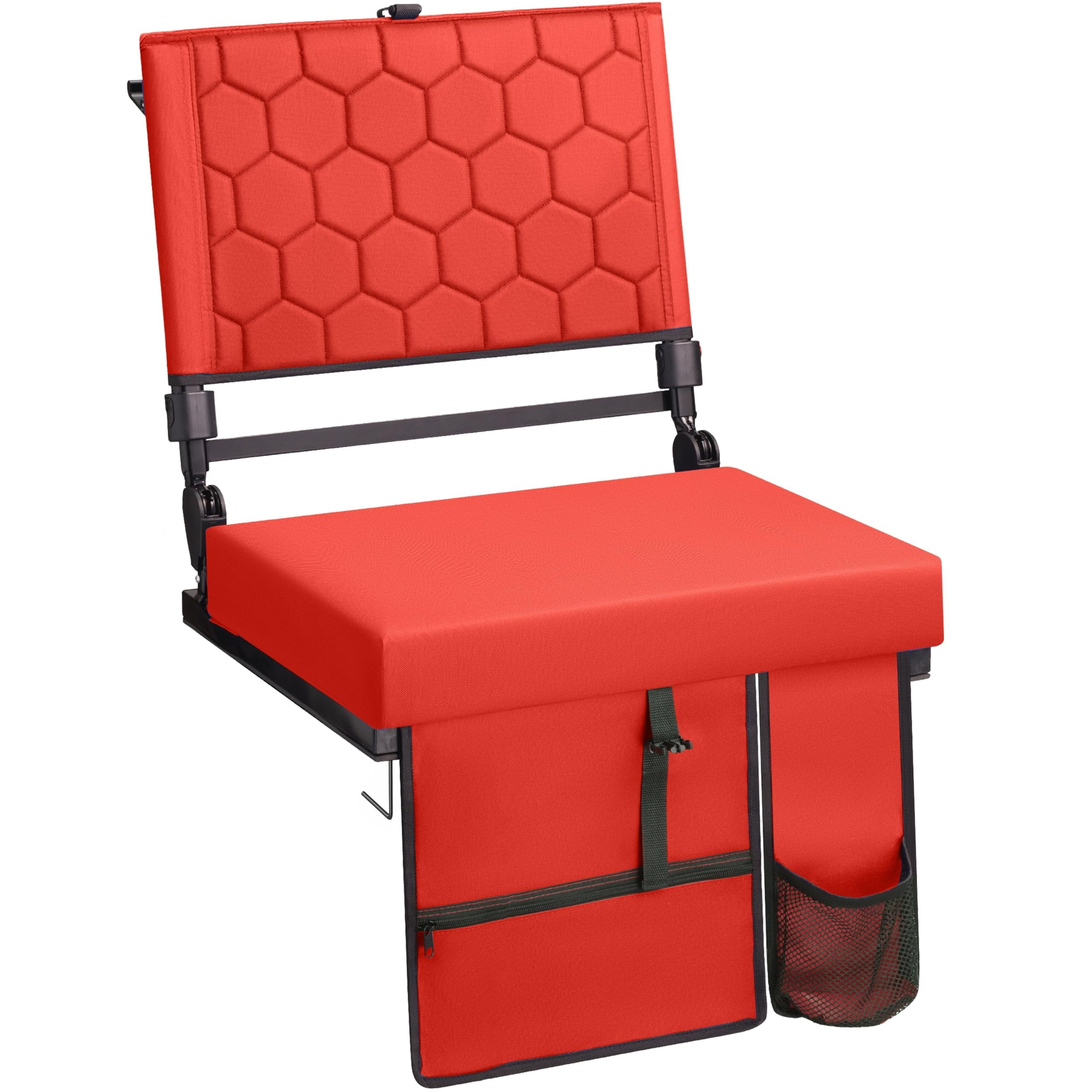 Extra Wide Folding Reclining Stadium Seat with Back Suppot for ...