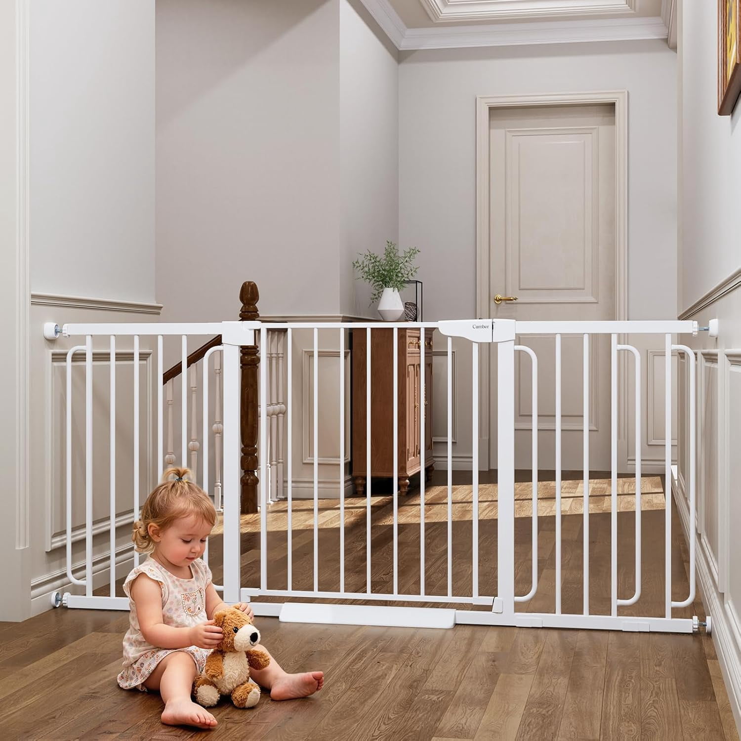 Extra Wide Gate, 36.6-69" Walk-Through Gate for Stairs, Doorways ...