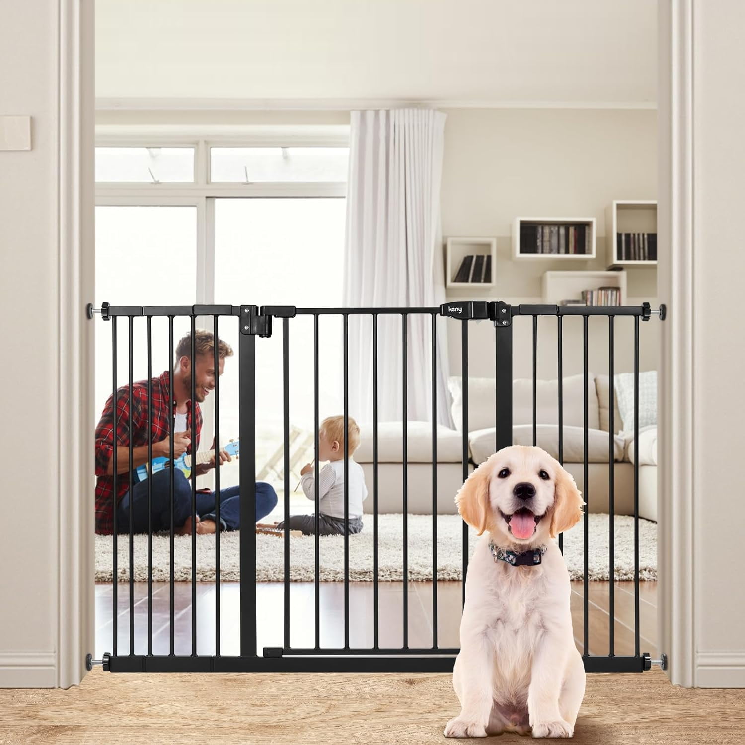 Extra Wide Gate - Auto Close Safety Gate, Pressure Mounted, 29"-47.3 ...
