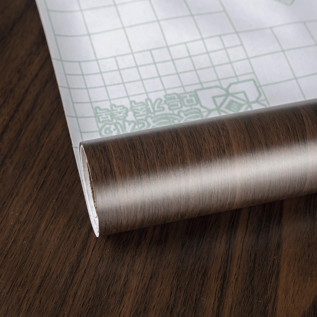 Extra Wide Grain Contact Paper Dark Brown 32x78in Thick Matte Black ...