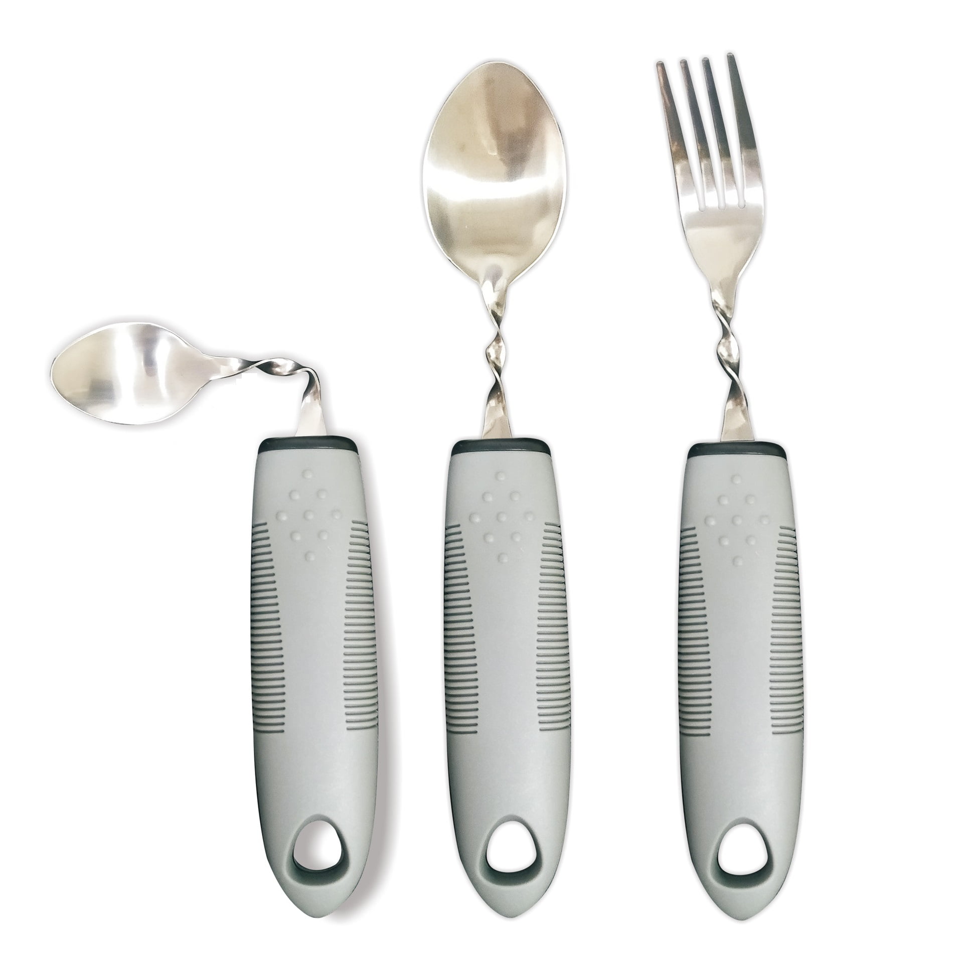 Extra Wide Handles Bendable Easy Grip Cutlery Set, Chunky Handles ...