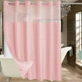 Extra Wide No Hook Shower Curtain with Snap in Liner Set, 108" x 74 ...