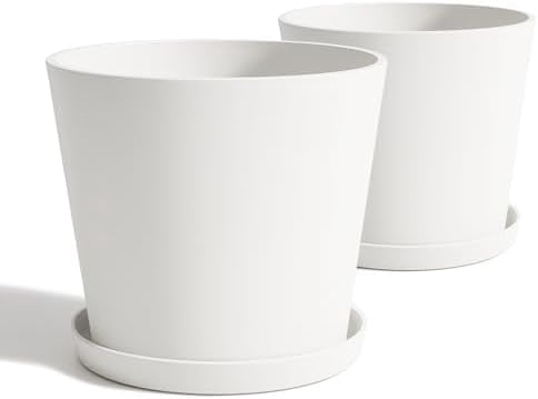 Extra Wide Planter Outdoor Indoor, Large Resin Plant Pots for Trees ...