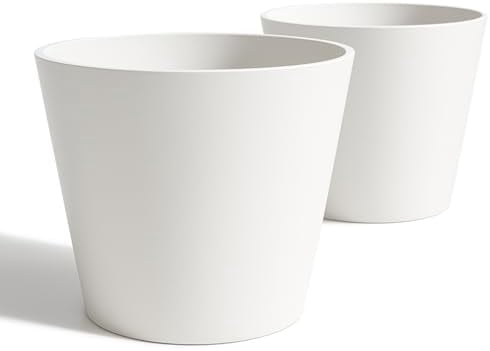 Extra Wide Planter Outdoor Indoor, Large Resin Plant Pots for Trees ...