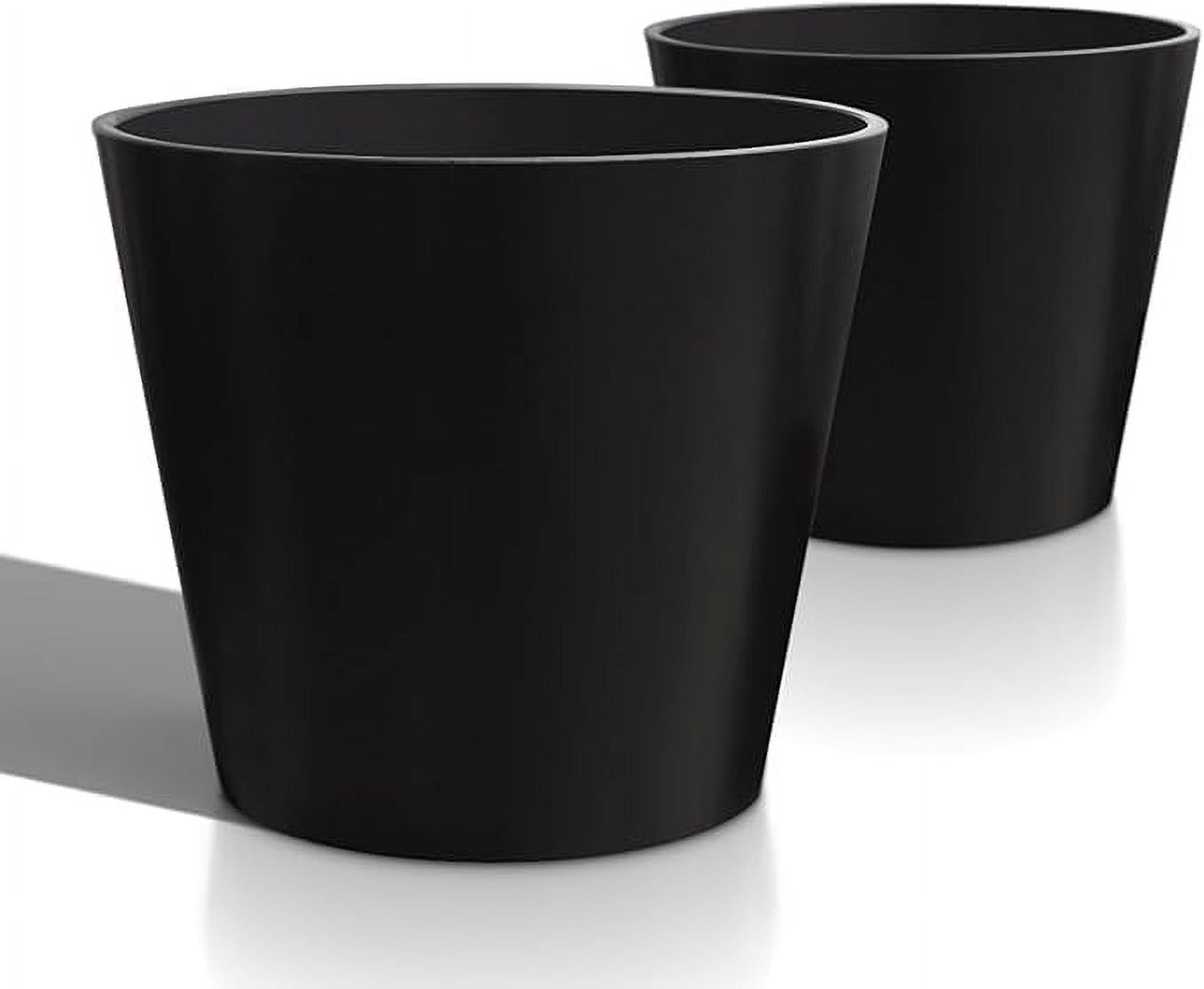 Heyzier Extra Wide Planter Outdoor Indoor, Large Resin Plant Pots for ...