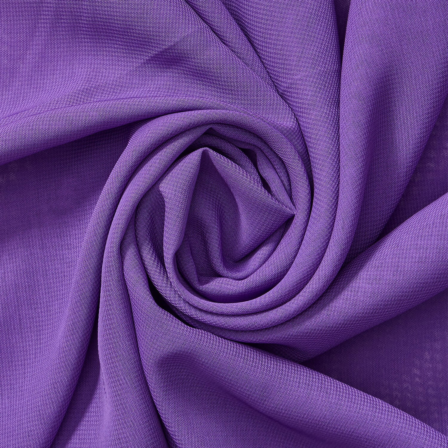 Extra Wide Polyester Chiffon (110”) Fabric - Purple Sheer By The Yard ...