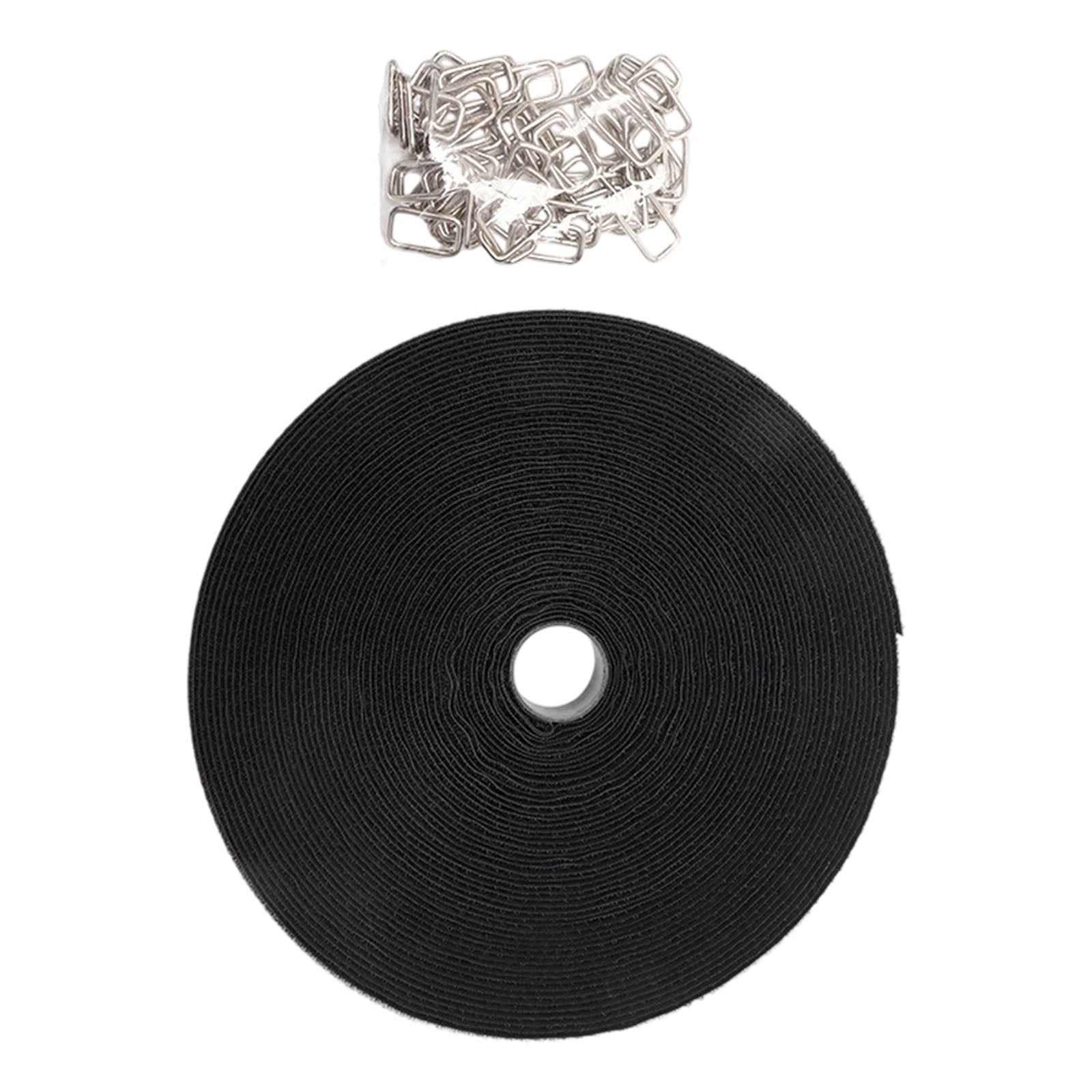 Extra Wide Reusable Cable Tie 10M Roll 50 Strong Clip Auto Locking ...