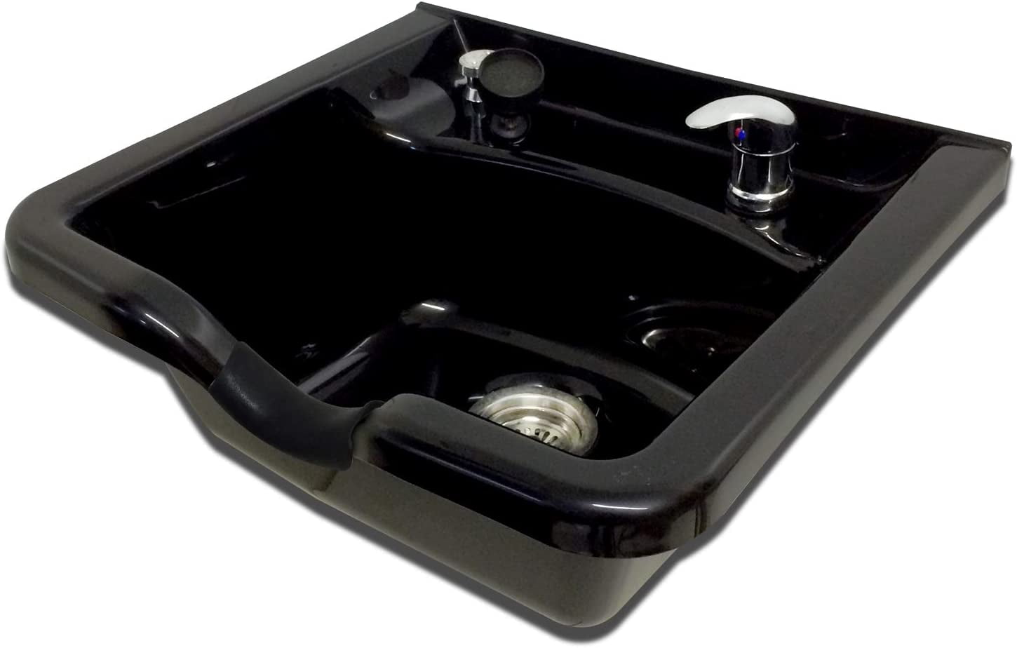 Extra Wide Shampoo Bowl Black ABS Plastic Salon and Spa Hair Sink ...