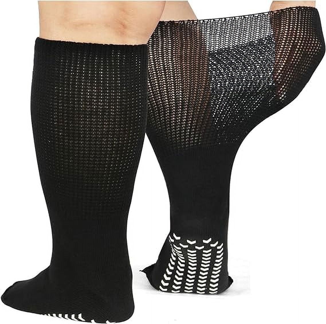 Extra Wide Socks for Swollen Feet,Soft Stretch up to 30" Seniors ...