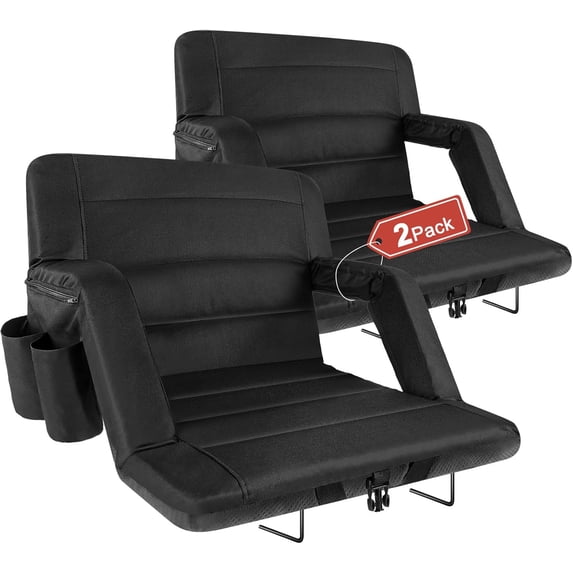 Extra Wide Stadium Seats with Back Support Pack Bleacher Chairs with ...