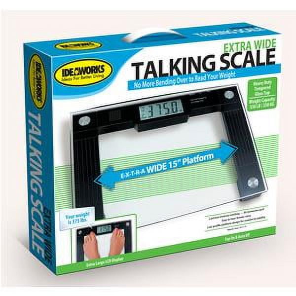 Extra Wide Talking Scale with Tempered Glass 1/EACH - Walmart.com