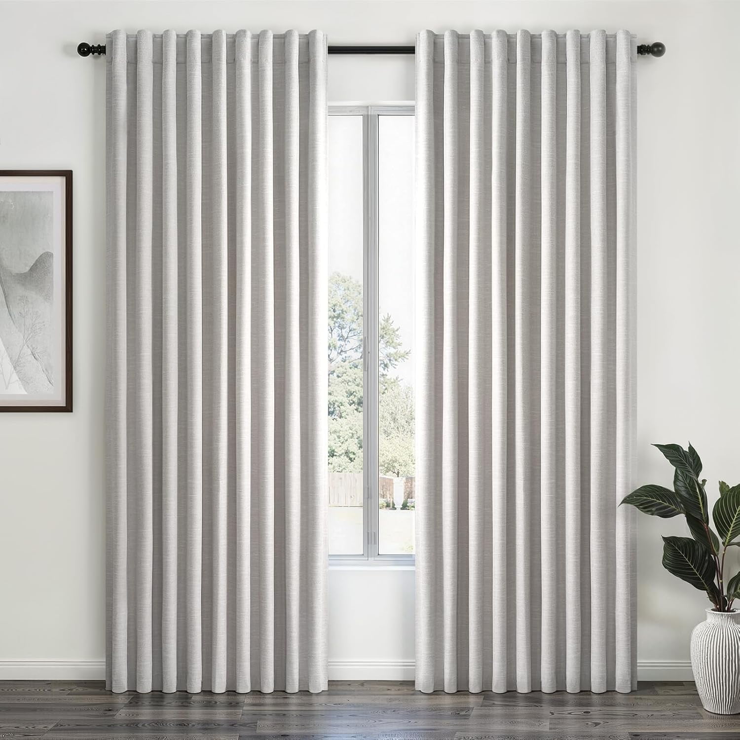 Extra Wide Total Blackout 96 Inch Curtains 72 Inches Wide for Living ...