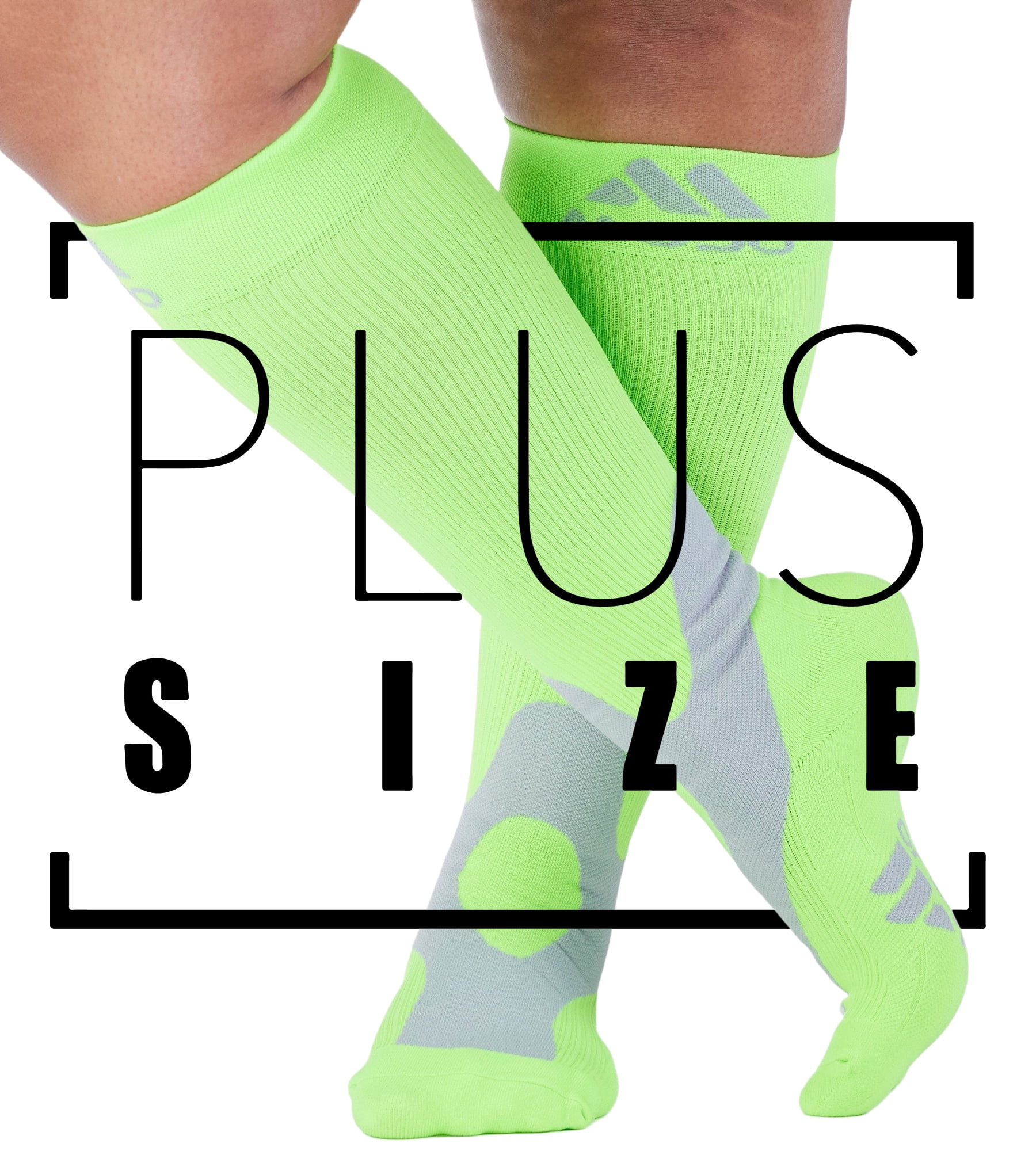 Extra Wide Unisex Compression Socks 20-30mmHg for Post Surgery - Neon ...