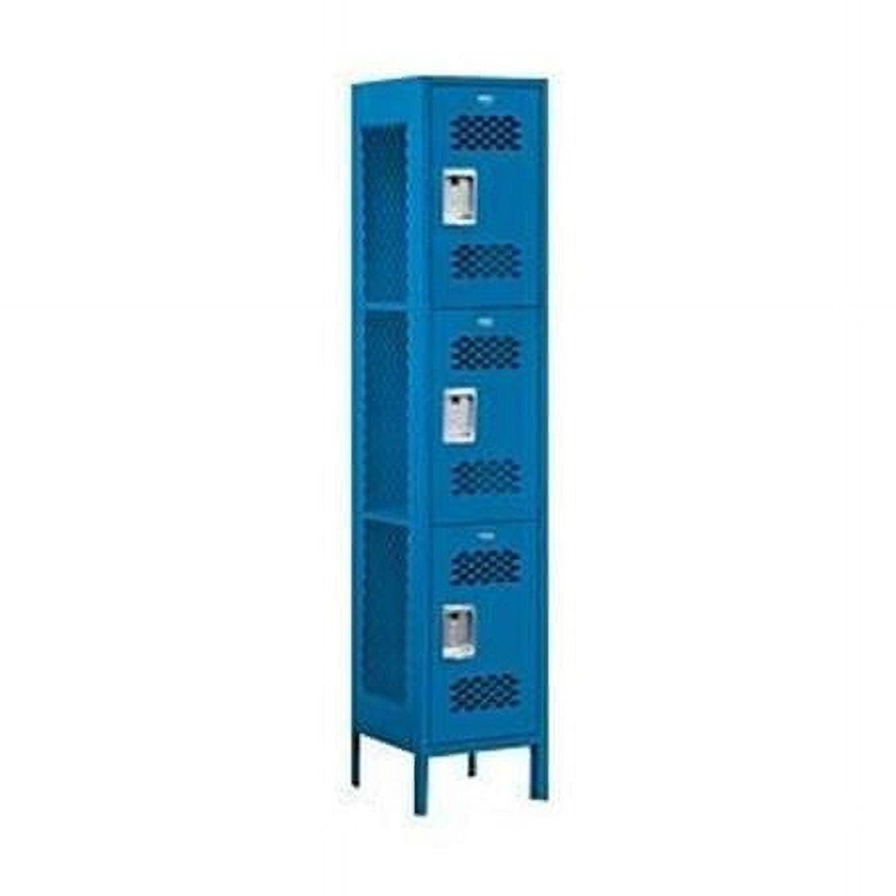 Extra Wide Vented Metal Locker - Blue - Assembled - Walmart.com