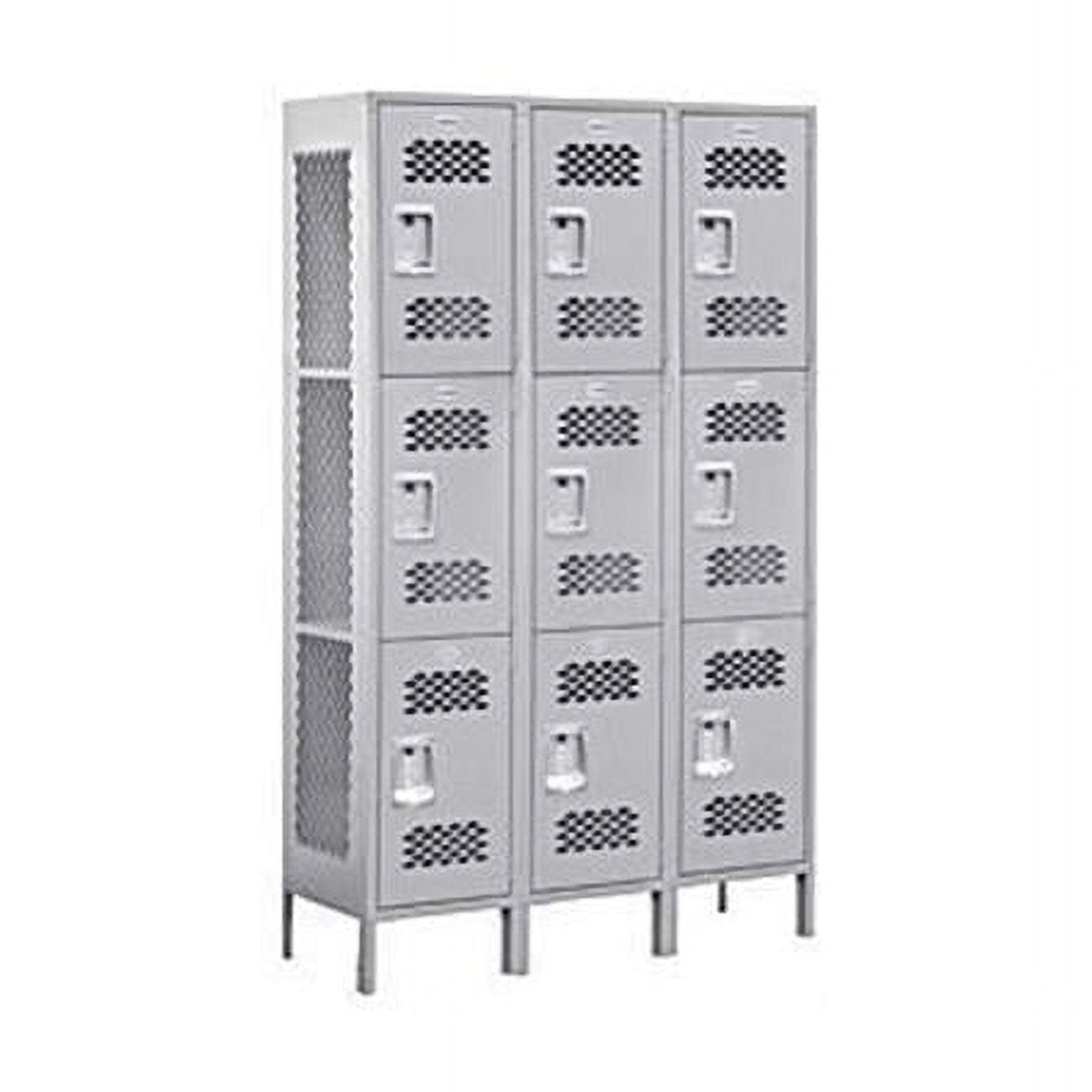 Extra Wide Vented Metal Locker - Gray - Unassembled - Walmart.com