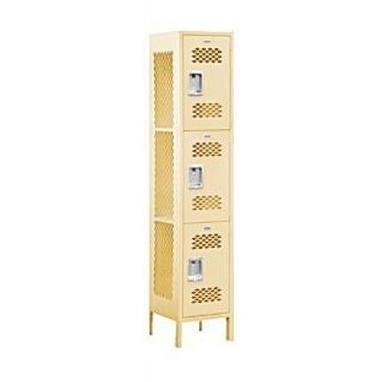 Extra Wide Vented Metal Locker - Tan - 15in.W x 78in.H x 15in.D ...