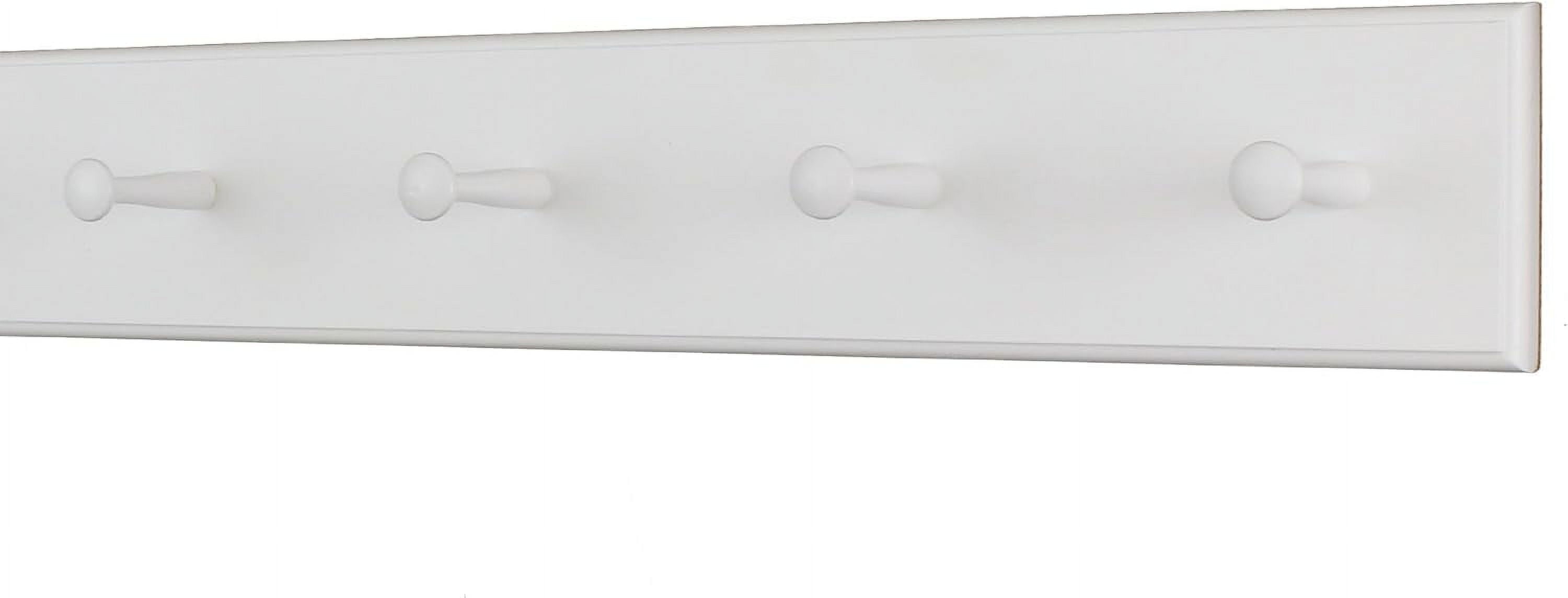 Extra Wide White Shaker Peg Rack - Hand Crafted in The USA (23" x 4.5 ...