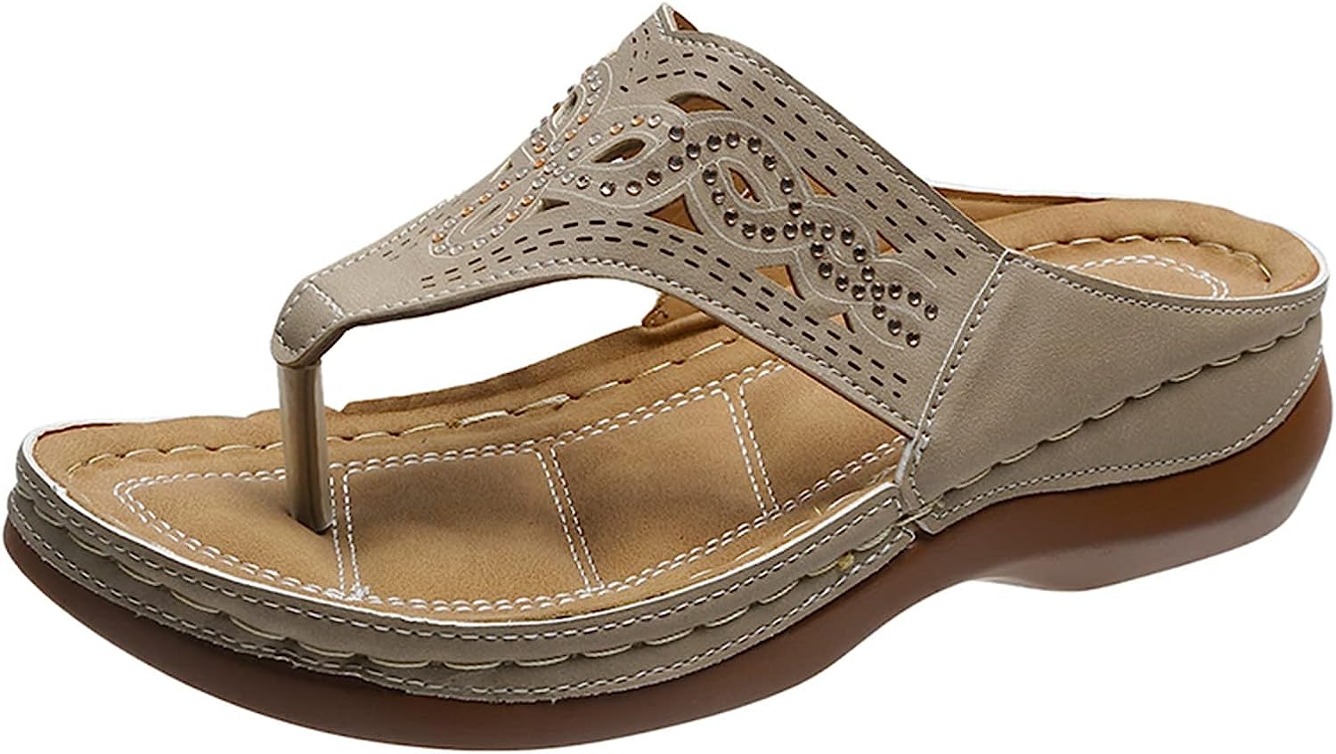 Extra Wide Width Sandals for Women Orthopedic Flip Flops Men with Arch ...