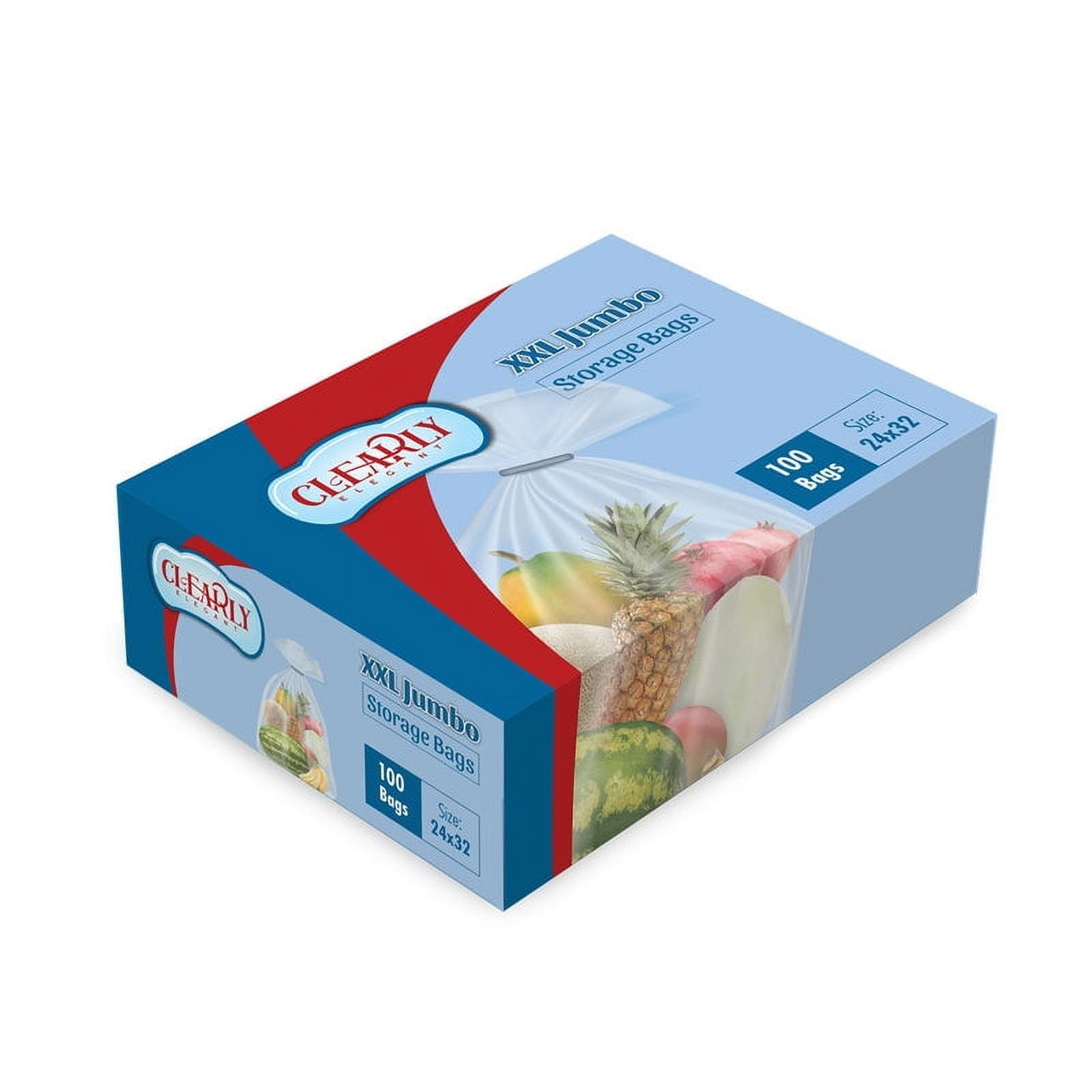 Extra X-Large Plastic Storage Poly Bags - 24” X 32”, 5 Gallon, Pack of ...