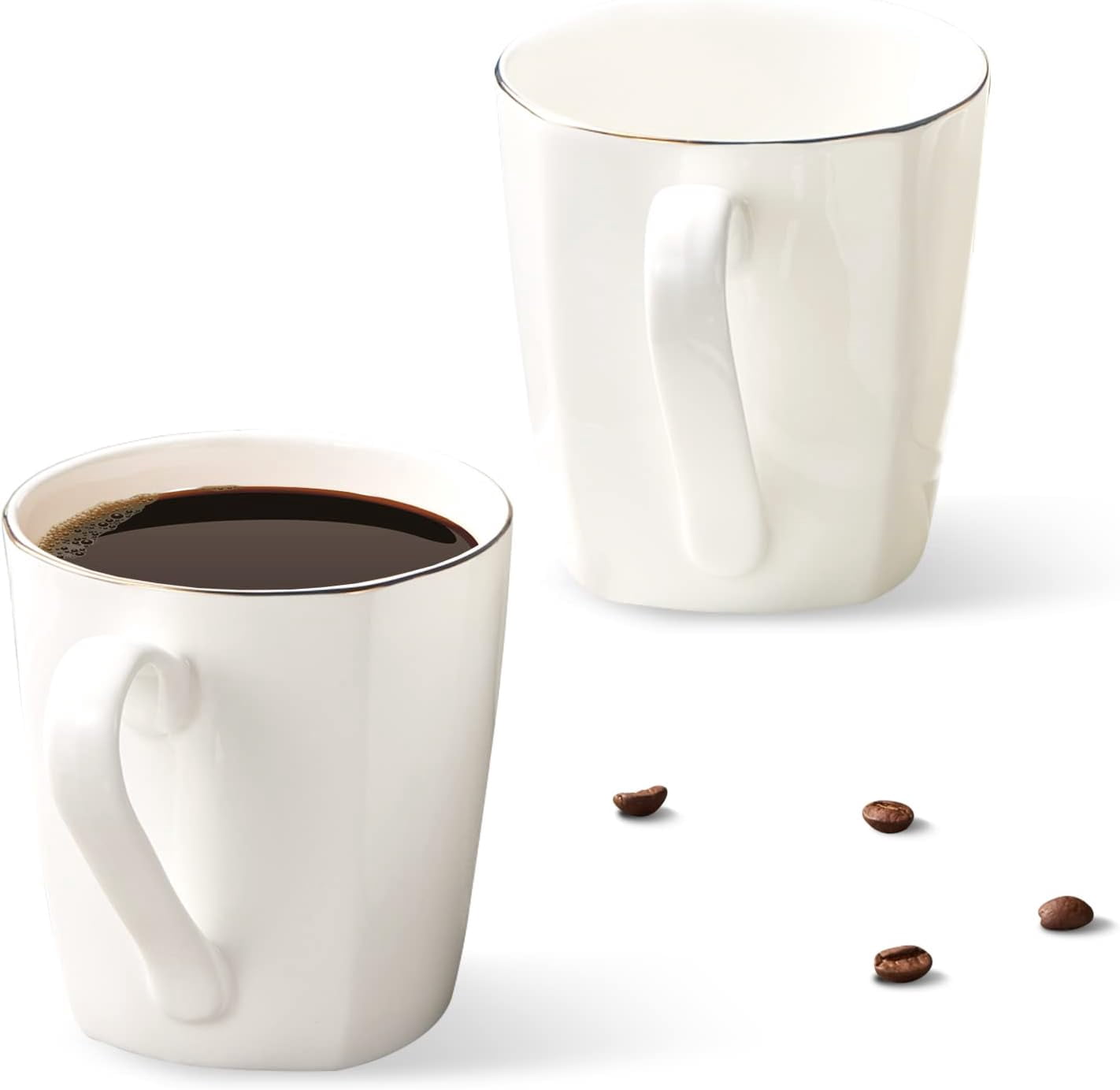 Extra large bone china coffee cup, lightweight large porcelain cup, set ...