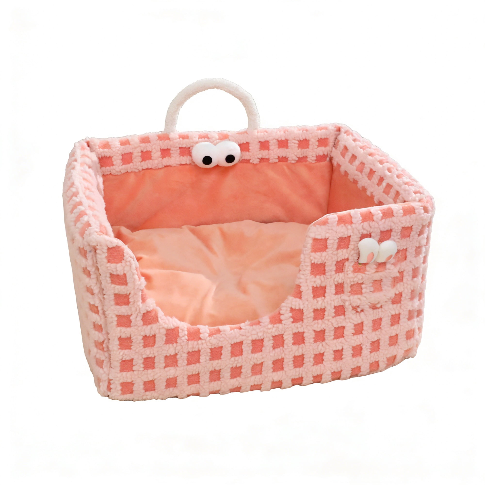 Extra large cat nest, winter warm moon velvet hands hugging sponge nest ...