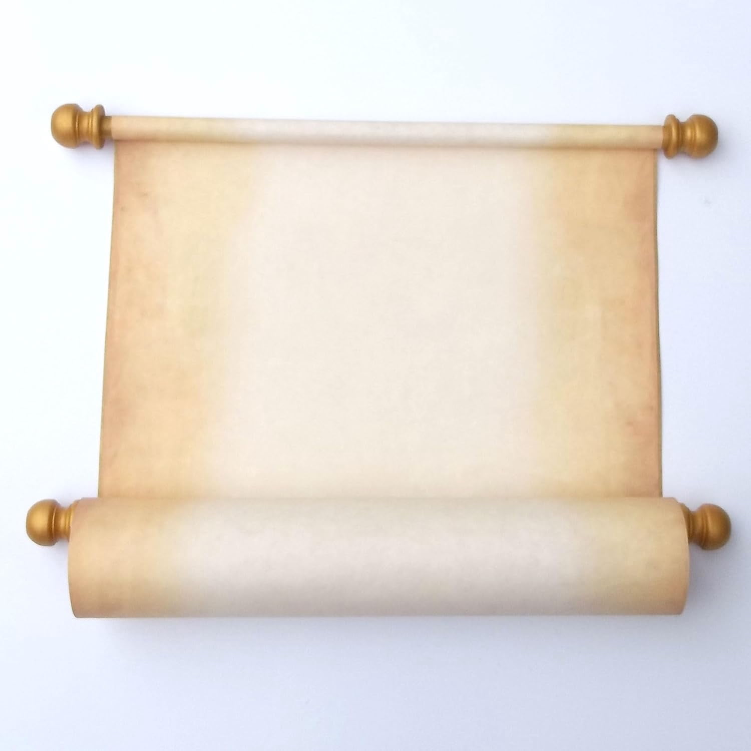 Extra large parchment scroll with 12x19"paper and gold accents, blank ...