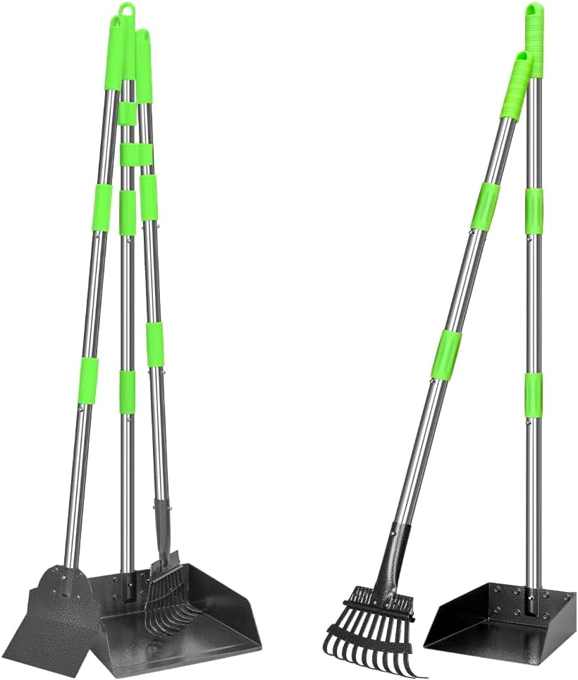 Extra large pooper scooper rake & tray & shovel + standard pooper ...