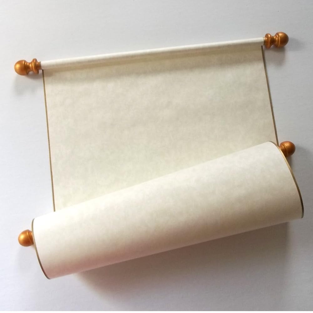 Extra wide blank parchment scroll, gold accents, 11x19" paper - Walmart.com