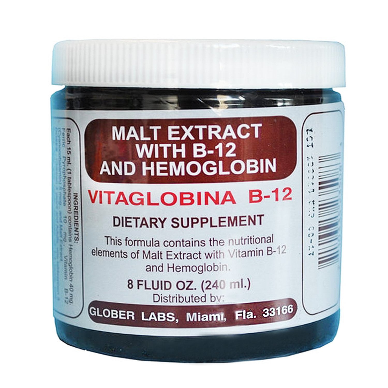 Vitaglobina B-12 Extracto De Malta Con Hemoglobina Y B-12 Vitamin B ...