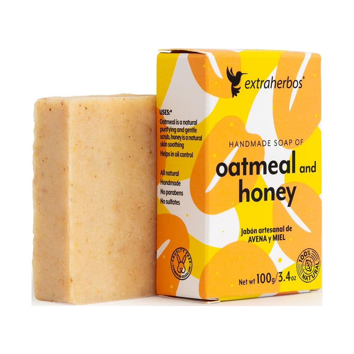 Extraherbos Handmade Oatmeal and DPF11 Honey Soap 100% Natural ...
