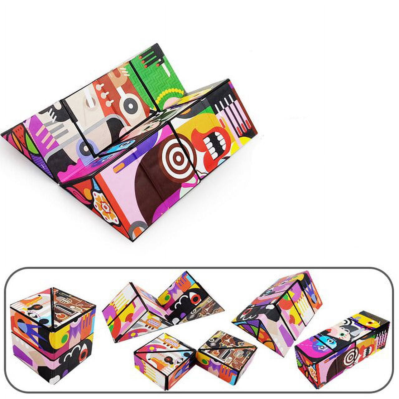 Extraordinary 3D Magic Cube Fidget Toy Puzzle Cube Antistress Adults ...