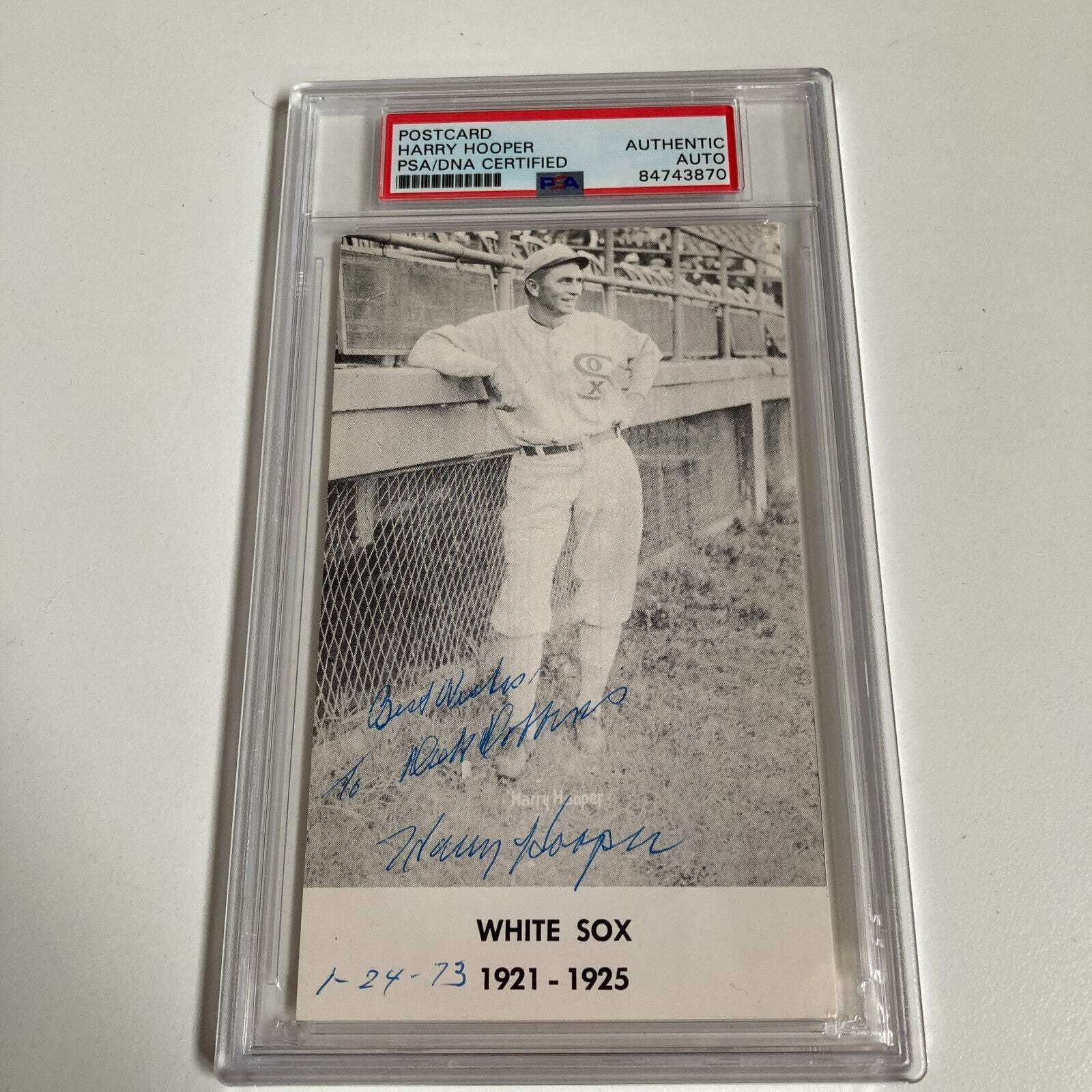 Extraordinary Harry Hooper Signed Postcard With His Family Tree PSA DNA ...