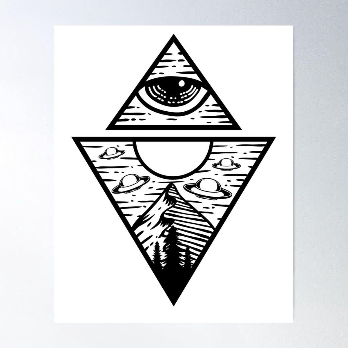 Extraterrestrial Alien Area 51 Illuminati Abduction Conspiracy Poster ...