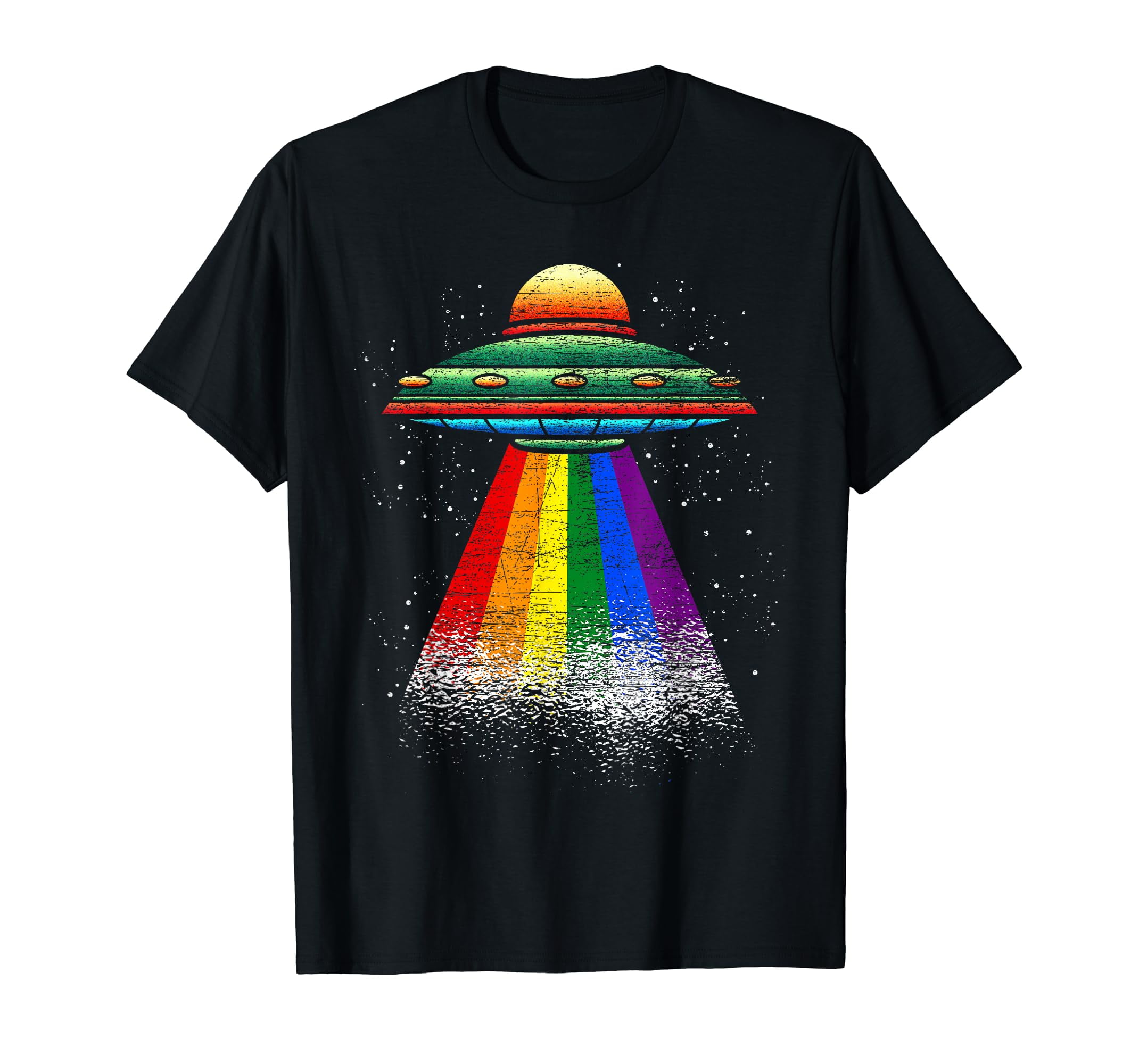 Extraterrestrial Rainbow Flag UFO LGBT Pride Sci Fi Alien T-Shirt ...
