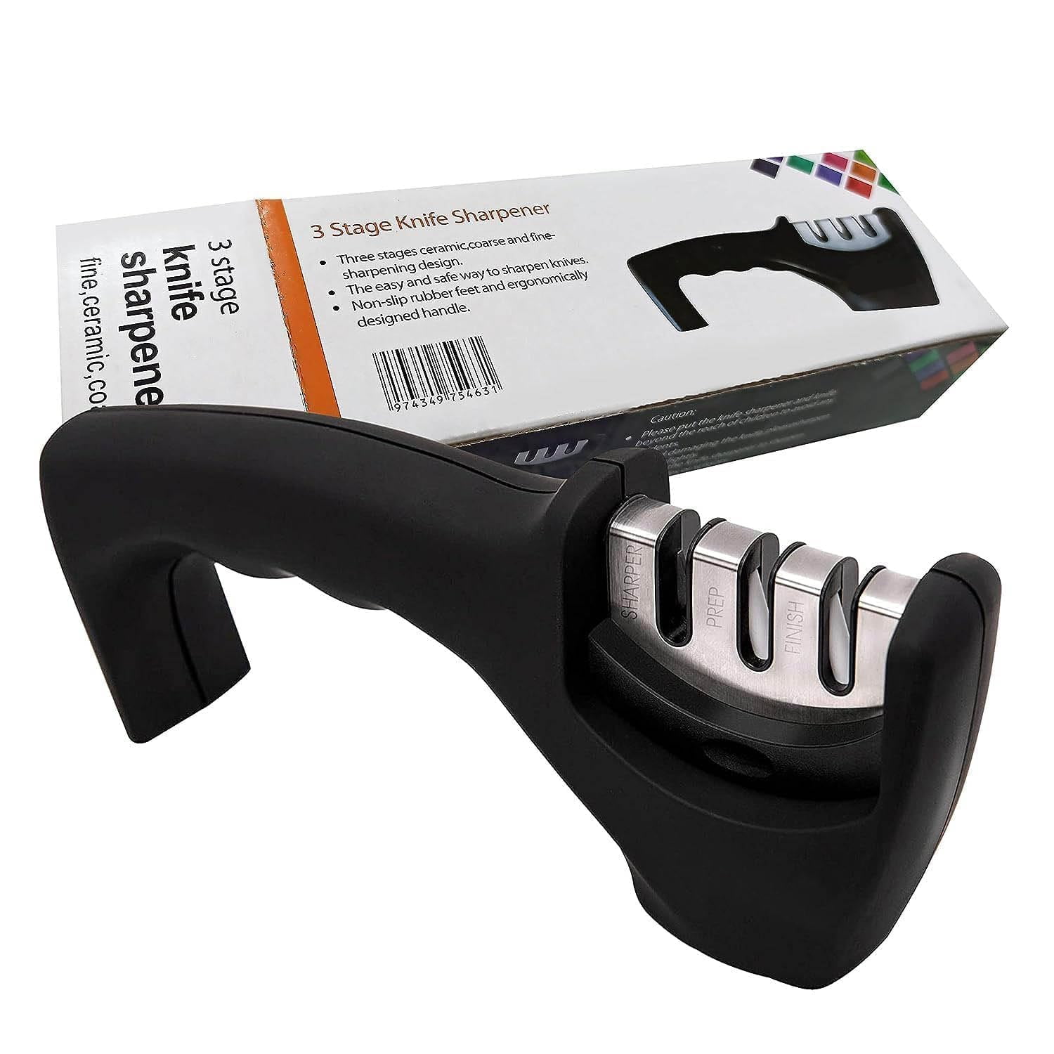 ExtreLife Knife Sharpener for Kitchen Red Ribbon Pro Sharp Knife Sharp Knife for Kitchen Knife ...