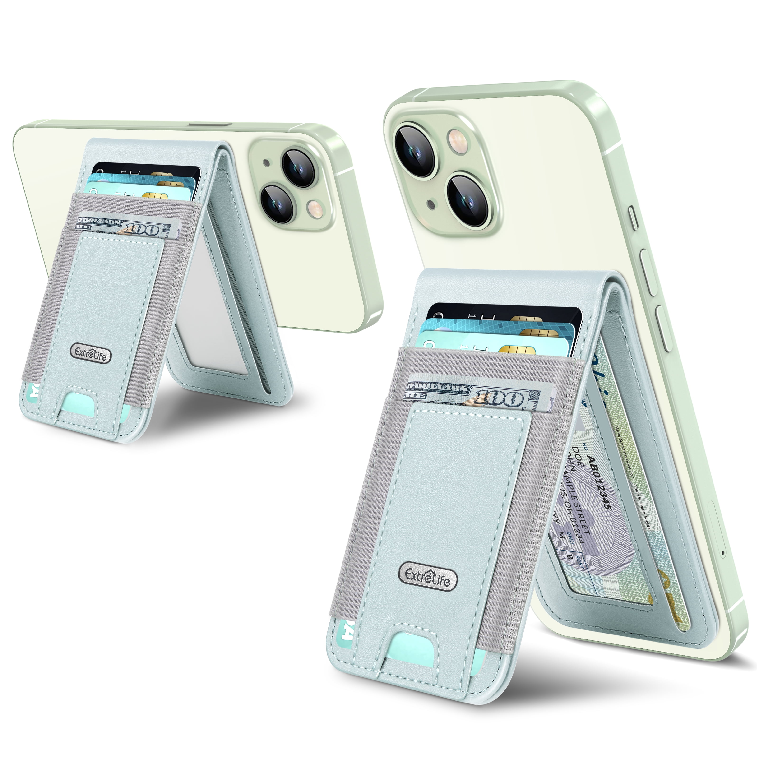 ExtreLife Magnetic Phone Wallet Stand, Magsafe Card Holder Compatible ...